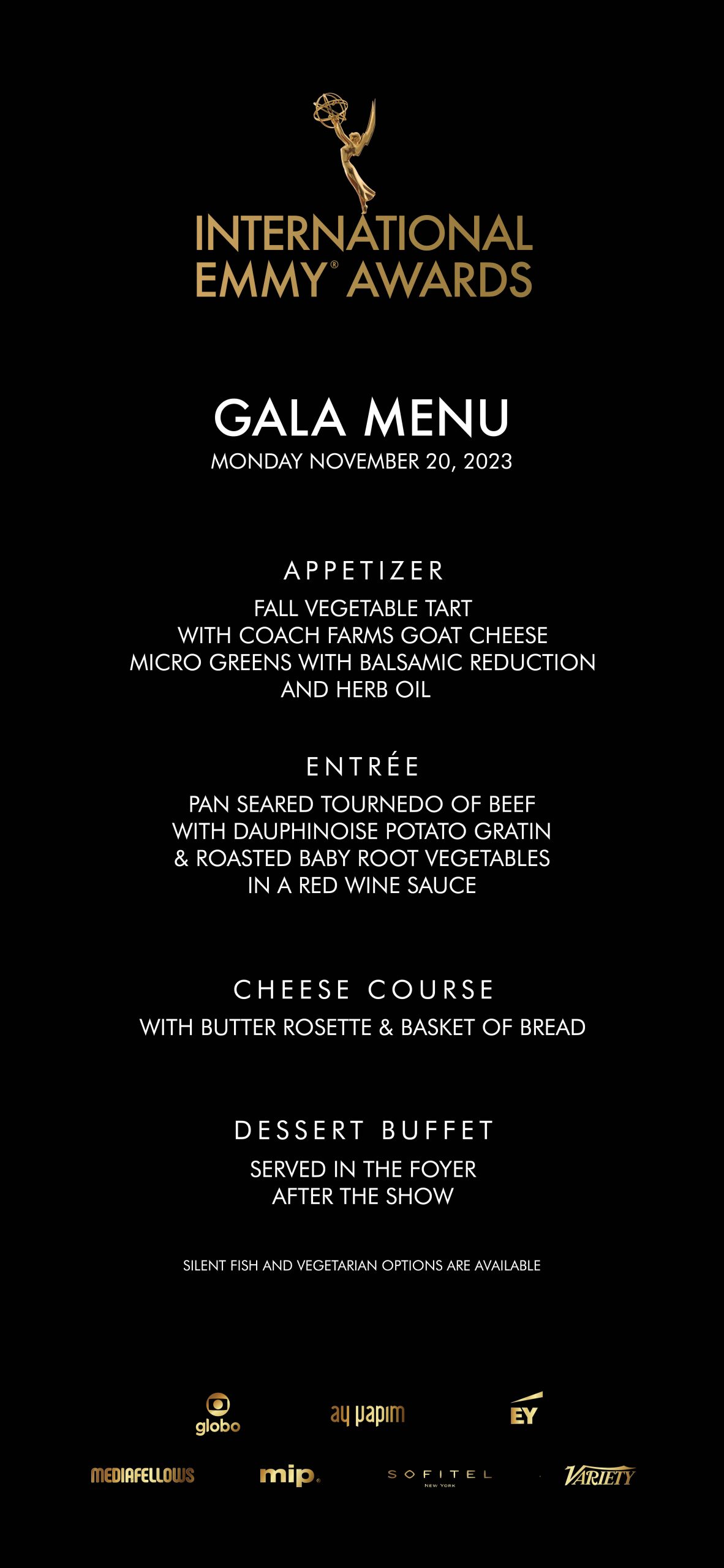 International Emmy® Awards Gala Menu – International Academy of ...